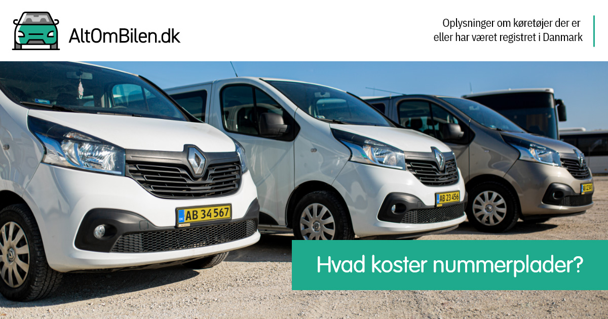 Hvad koster nummerplader? | Se alle priserne på AltOmBilen